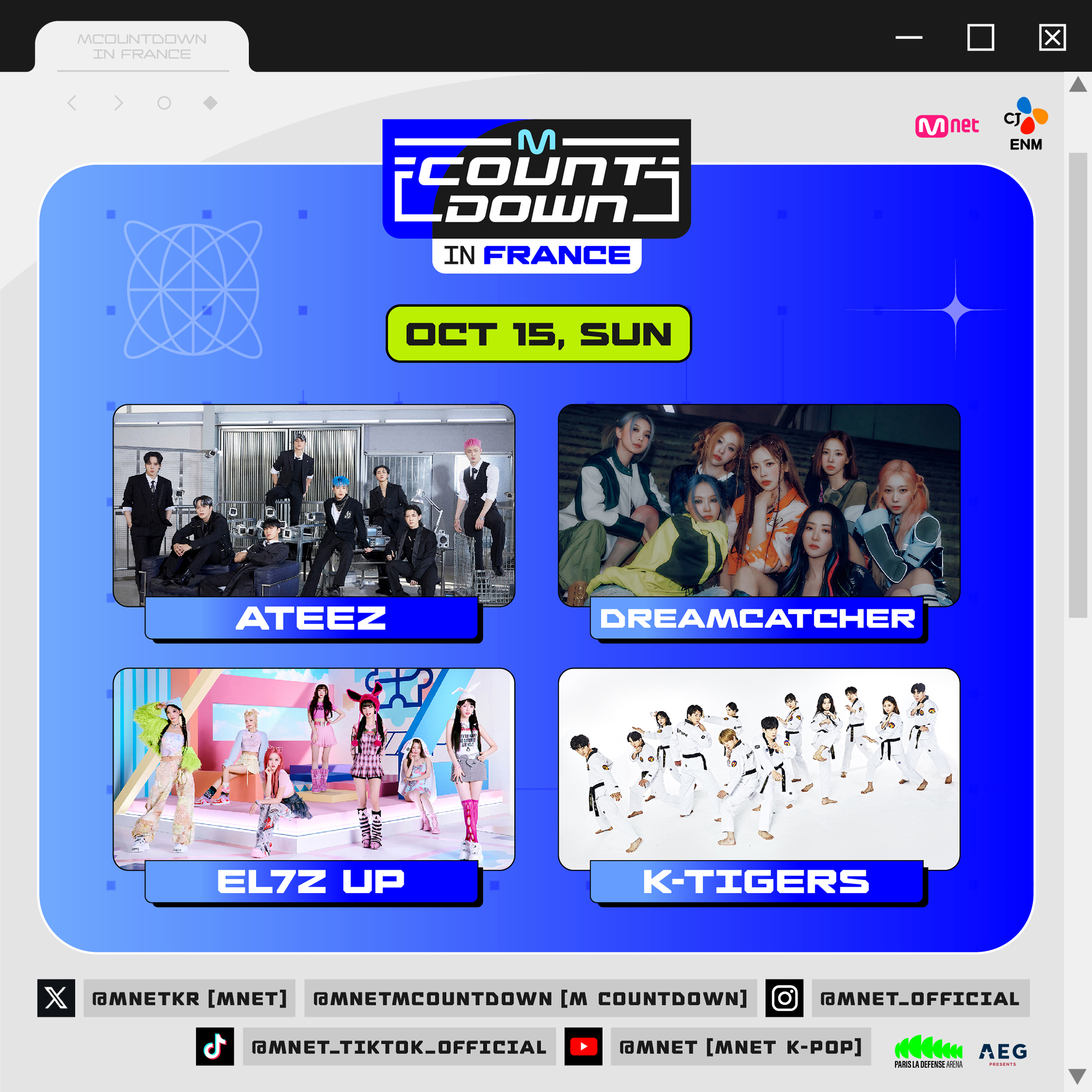 MCOUNTDOWN IN FRANCE | TOUS LES ARTISTES DÉVOILÉS