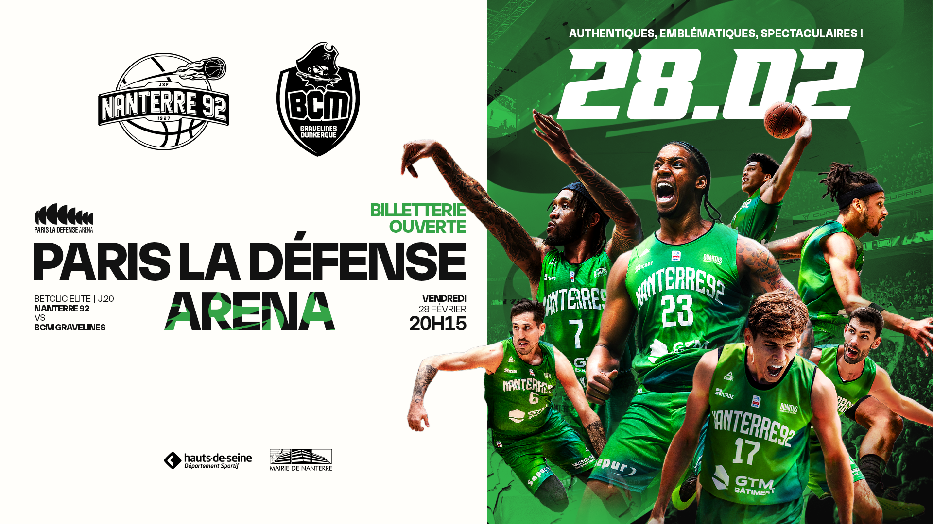 NANTERRE 92 VS GRAVELINES VIP offer | Paris La Défense Arena