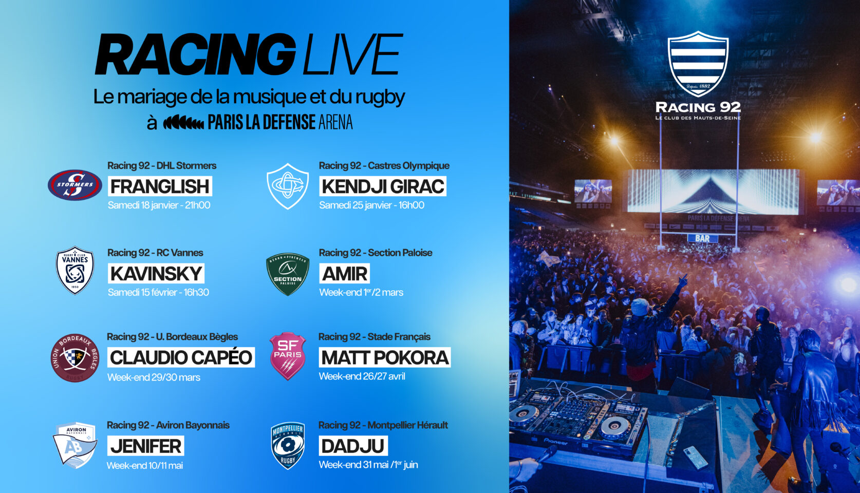 Racing 92 - Vannes : Préparez votre venue